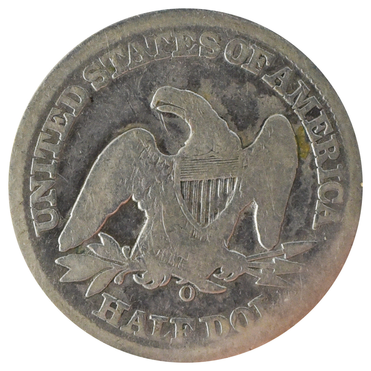 1858-O Liberty Seated Half Dollar, Cleaned (AG) – CCI