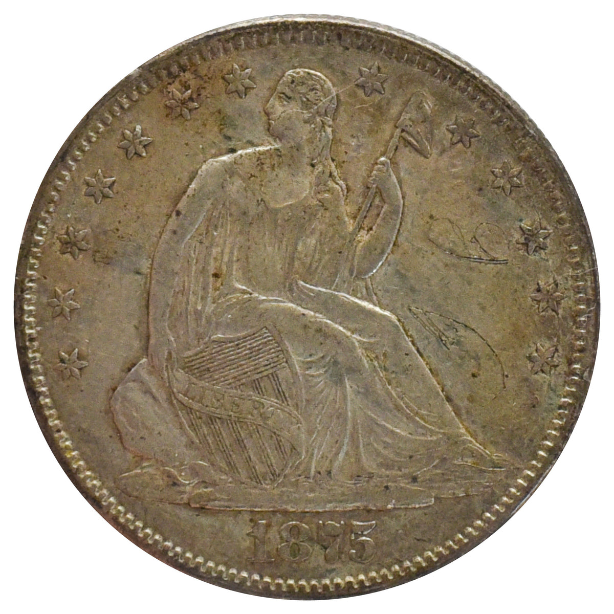 1875-S Liberty Seated Half Dollar Details (VF) – CCI