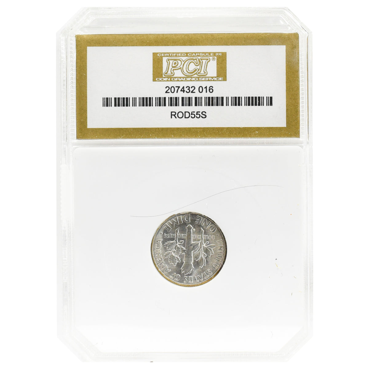 1955-S MS67 Rainbow Toned Roosevelt Dime PCI – CCI