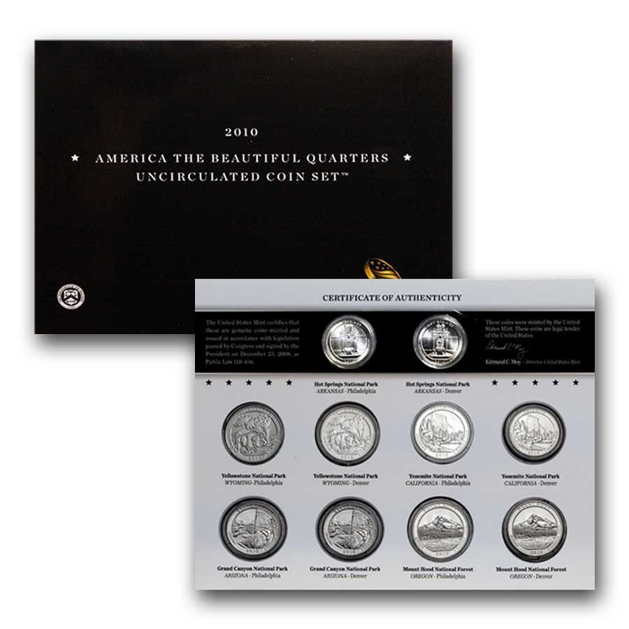 2010-2019 America The Beautiful Uncirculated Coin Set – CCI