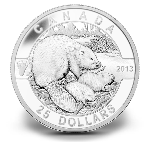 1 oz Fine Silver Coin - The Beaver (2013) – CCI