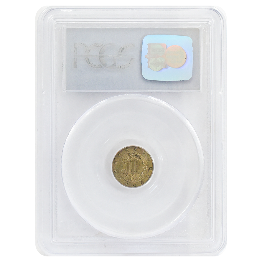 1854 3 Cent Piece AU55 PCGS Green CAC Sticker – CCI