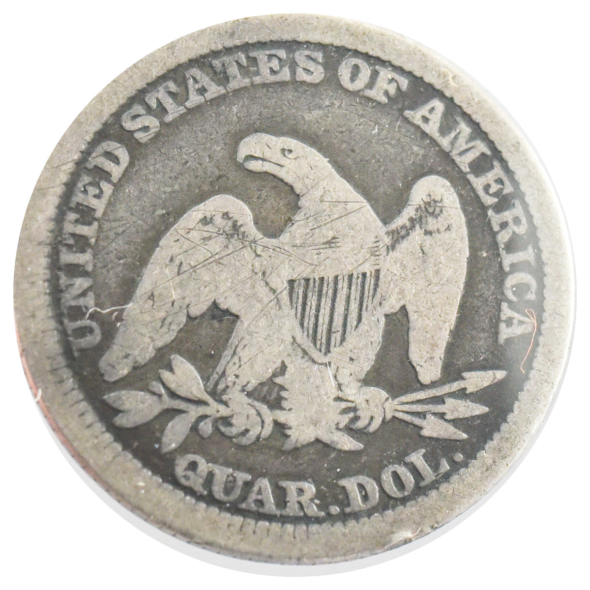 1854 Liberty Seated Quarter With Arrows (VG) – CCI