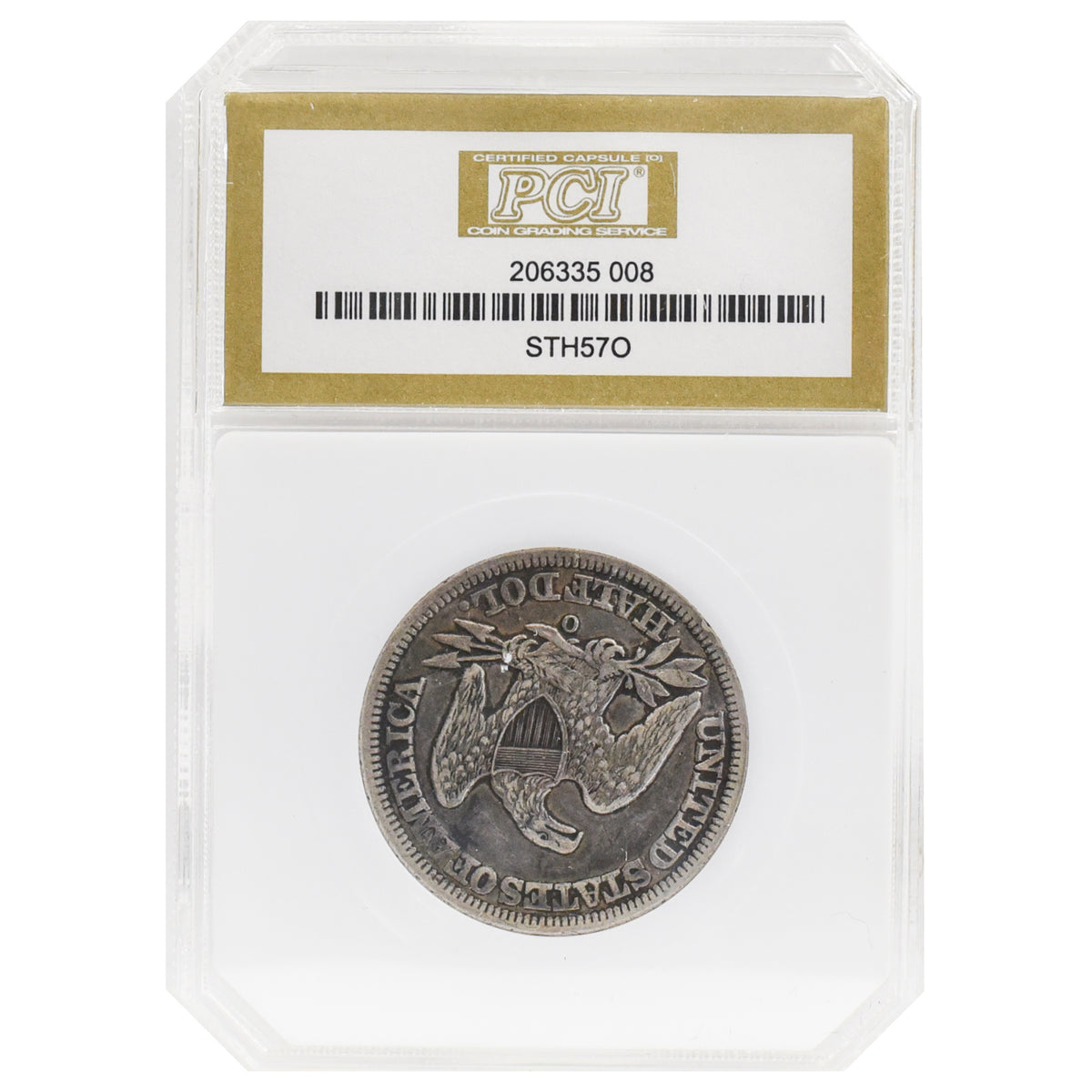 1857-O EF40 Liberty Seated Half PCI – CCI