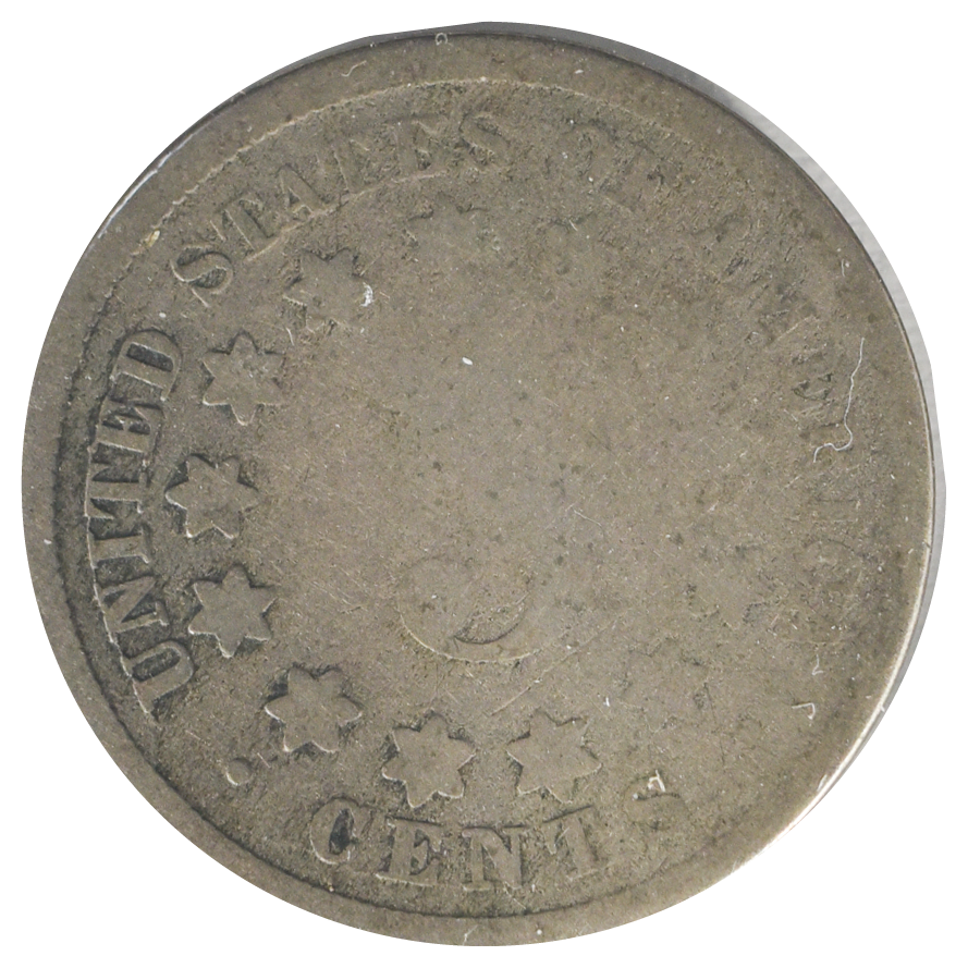 1867 Shield Nickel No Rays (AG) – CCI