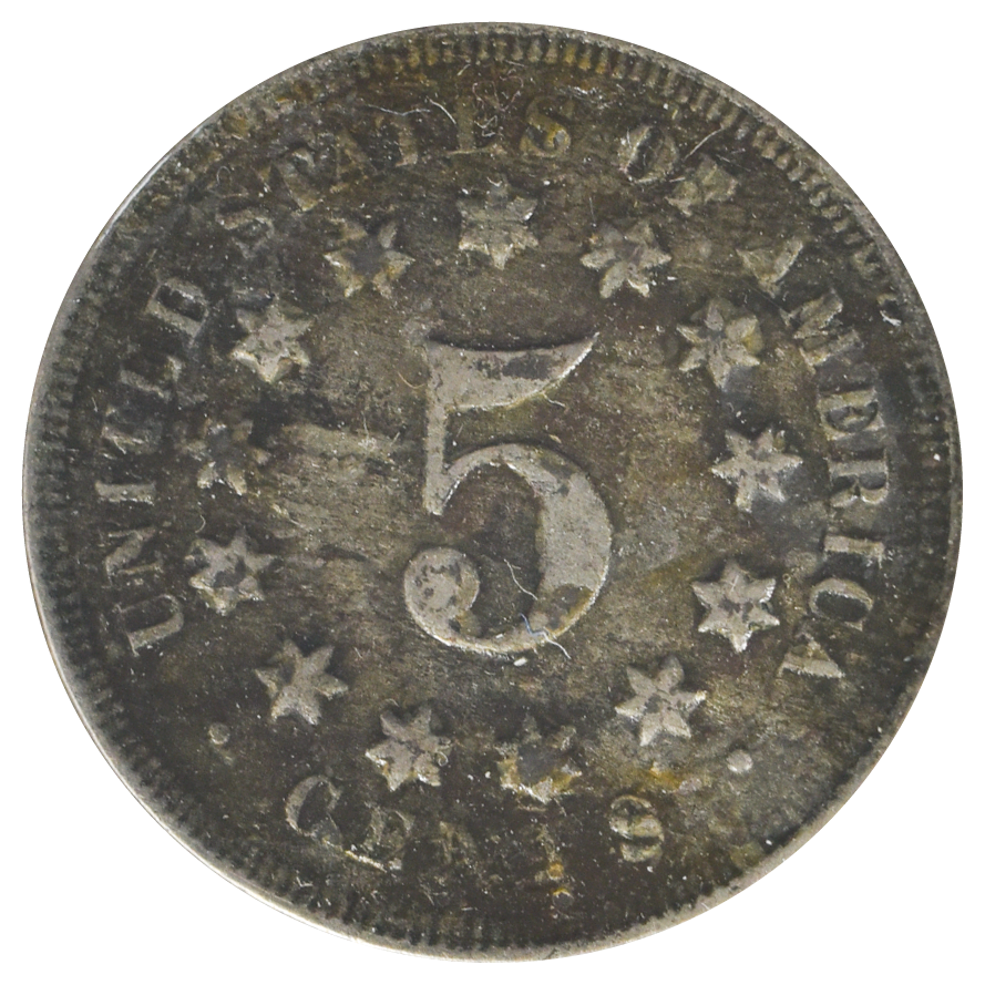 1867 Shield Nickel No Rays (Fine) – CCI