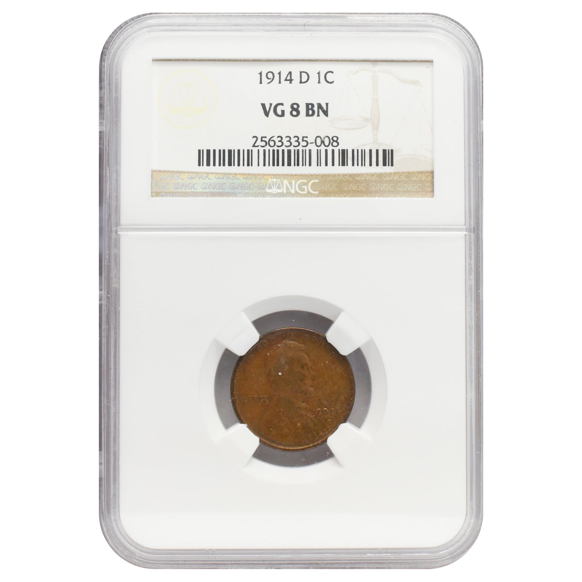 1914-D Wheat Cent VG8 Brown NGC – CCI