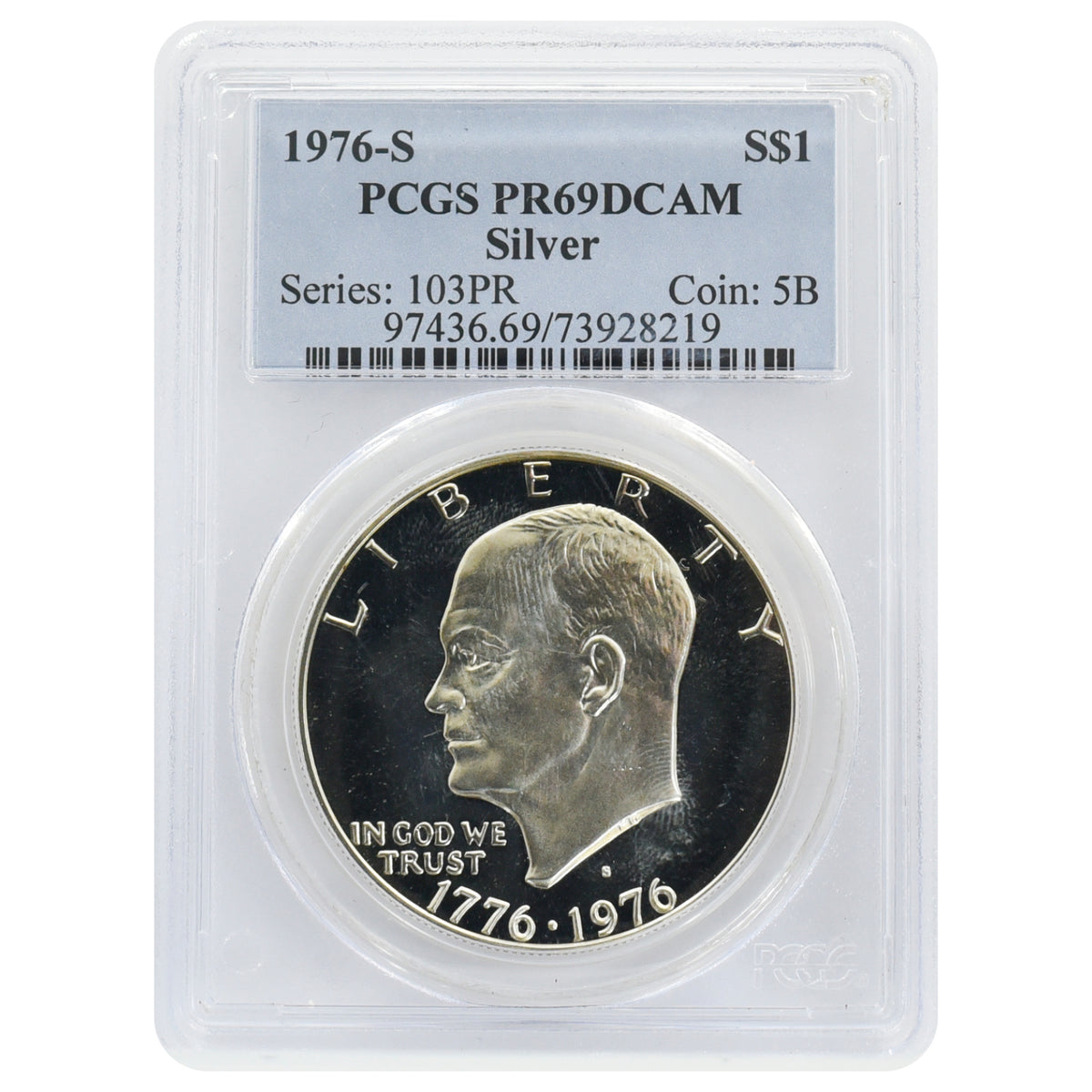 1976-S PR69 DCAM Silver Eisenhower Dollar PCGS – CCI