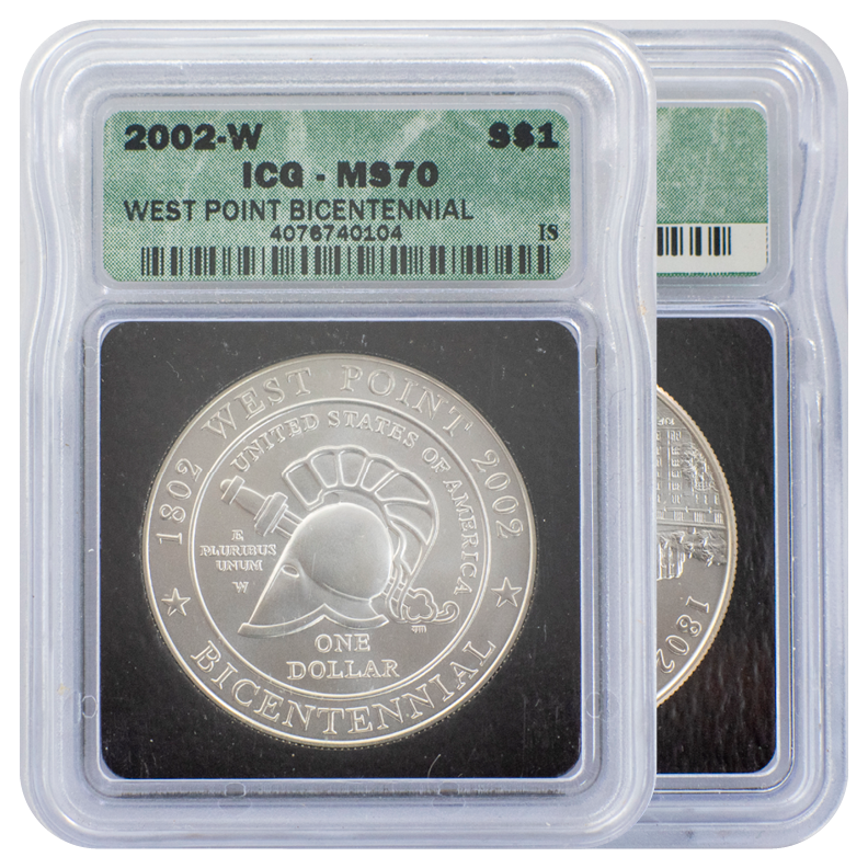IGS 2002-W West Point Bicentennial $1 Commemorative MS70 – CCI