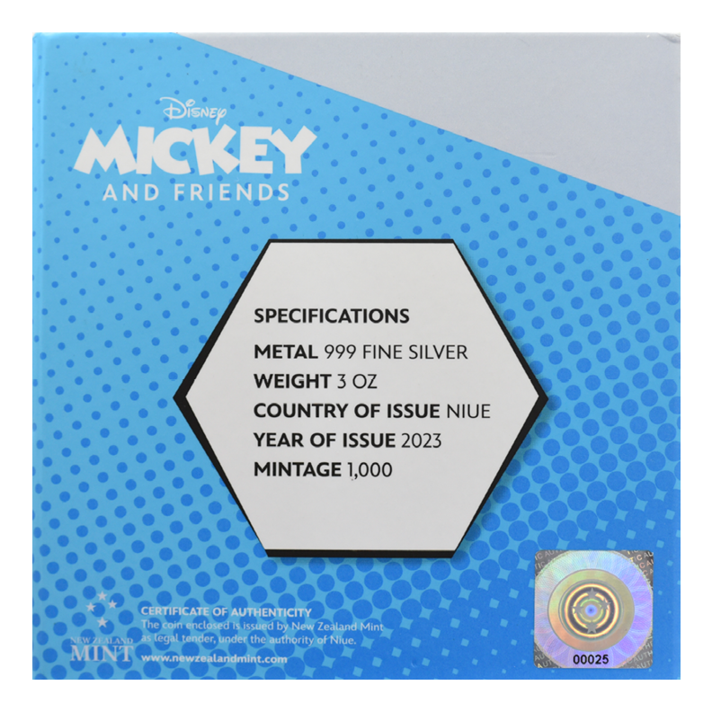 Mickey and Friends–Mickey & Pluto 3oz Silver Coin – CCI