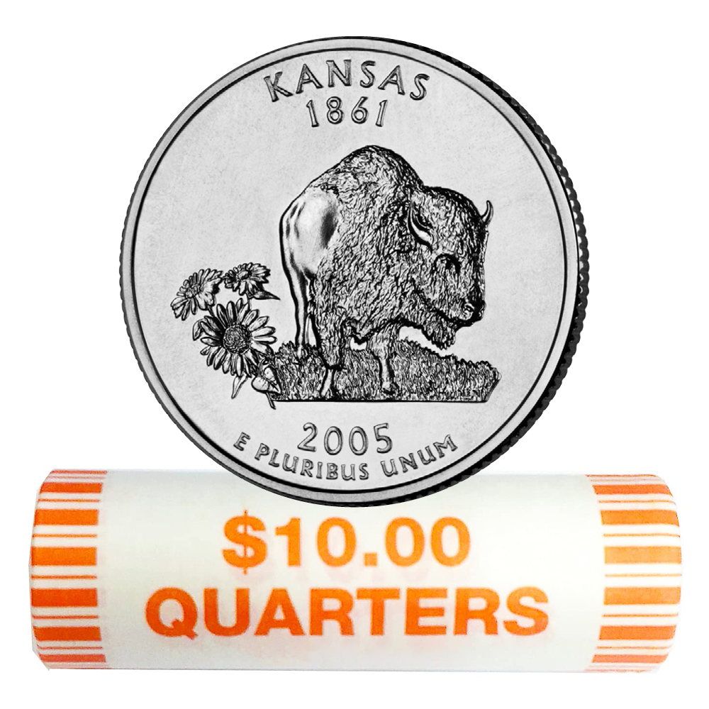 2005-D Kansas Quarter Rolls – CCI